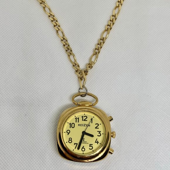 Jewelry | Reizen Talking Atomic Pendant Pocket Watch Gold Tone Dial ...